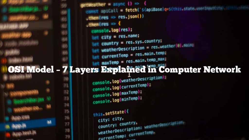 OSI Model - 7 Layers Explained in Computer Network - MySQLgame